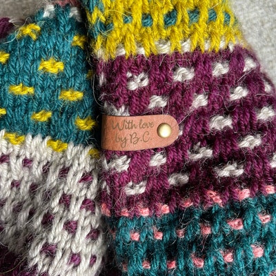 Custom Knitting Tags Set of Personalized Faux Leather Labels for ...