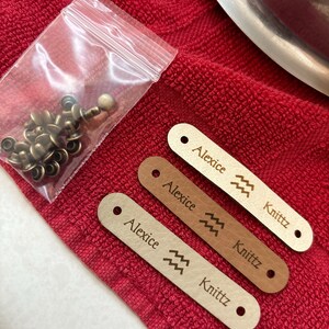 Custom Knitting Tags Set of Personalized Faux Leather Labels for ...