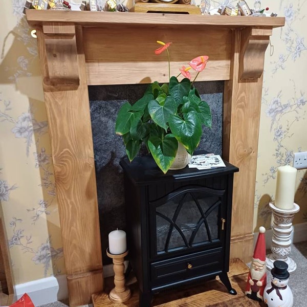 Small Fire Surround With Corbels / Brackets Pine Bedroom . Plus Made to ...