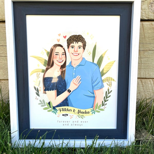 Personalized Portrait With Custom Background - Custom Illustration for ...