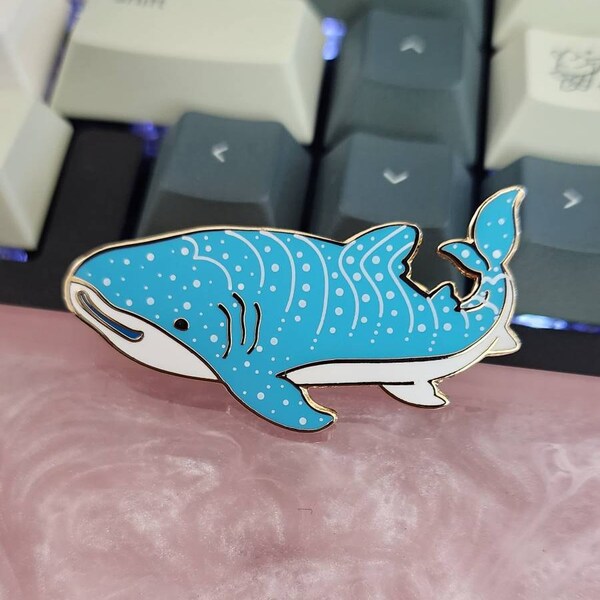 Happy Whale Shark Enamel Pin - Etsy