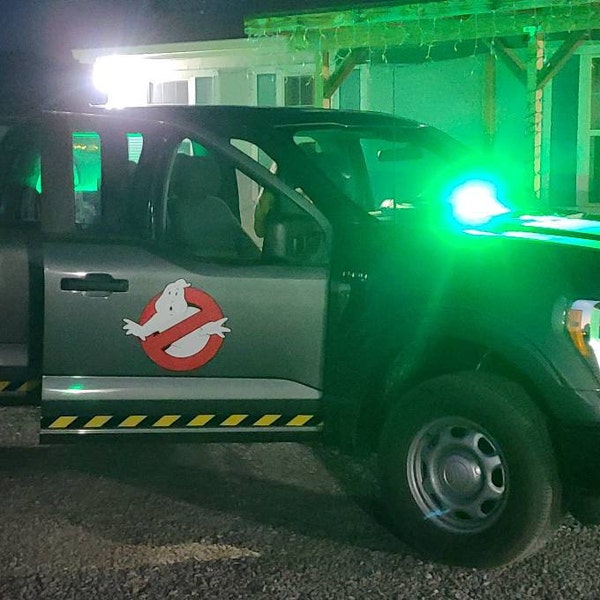 GHOSTBUSTERS Movie Prop STICKER Logo Large Car Door DECALS Classic Ecto ...