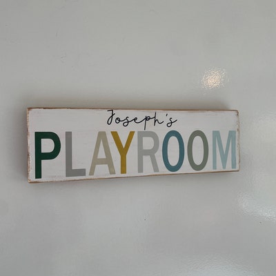 Playroom Sign Childrens Playroom Door Sign Kids Colourful - Etsy UK