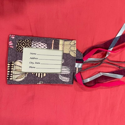 Two Drawstring Bags and One Luggage Tag - Etsy