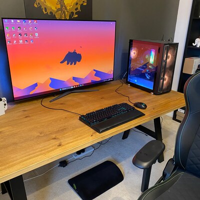 Bespoke Rustic Gaming Desk With A Frame Industrial Legs - Etsy UK