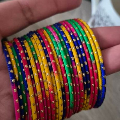 Royal Blue Shiny Bangles Indian Jewellery - Etsy