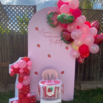 Turns One Decal Happy Birthday Party Backdrop Mickey Birthday Party ...