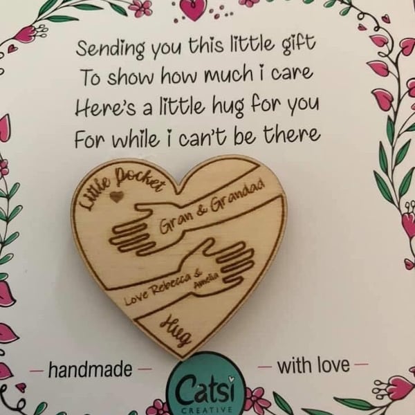 Pocket Hug, Little Pocket Hugs, Wooden Pocket Hugs, Wooden Hearts ...