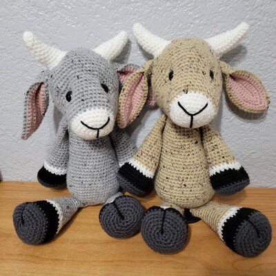 Goat Crochet Pattern, Crochet Goat, Amigurumi, Goat Pattern, Goat Plush ...