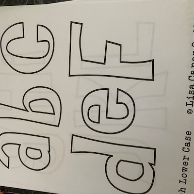 4 Inch Wonky Template Letters and Numbers Upper Case and Lower Case ...