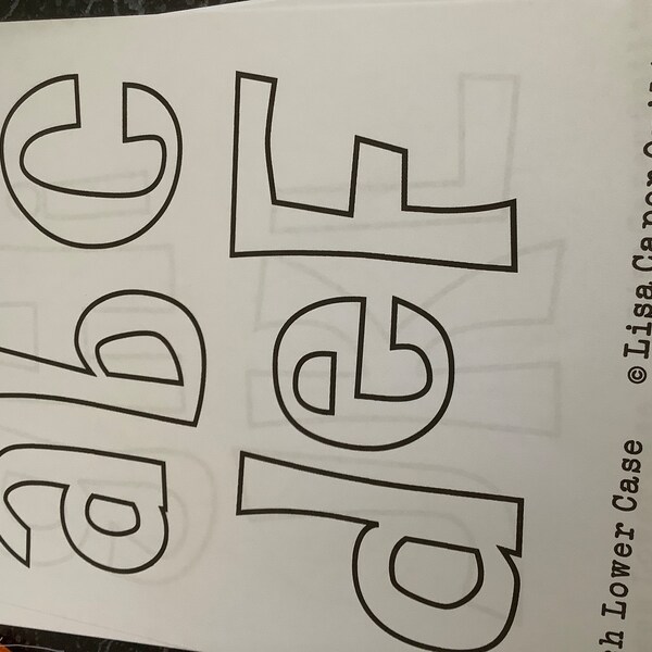 4 Inch Wonky Template Letters and Numbers - Upper Case and Lower Case ...