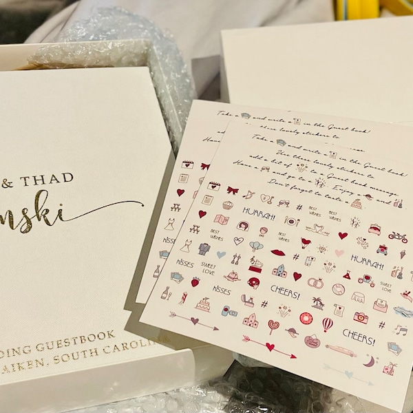 Transparent Wedding Stickers Emoji for the Wedding Guest Book, Wedding ...