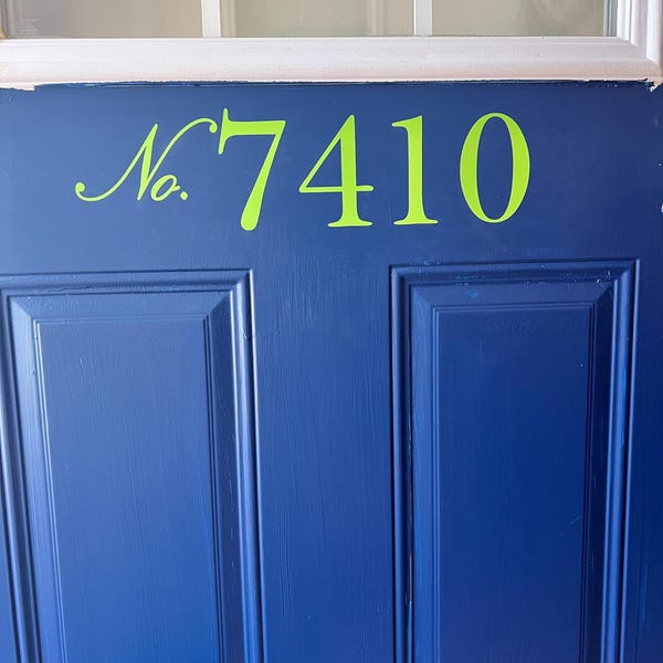 Front Door Number Vinyl Decal • Street Number - House Address Number ...