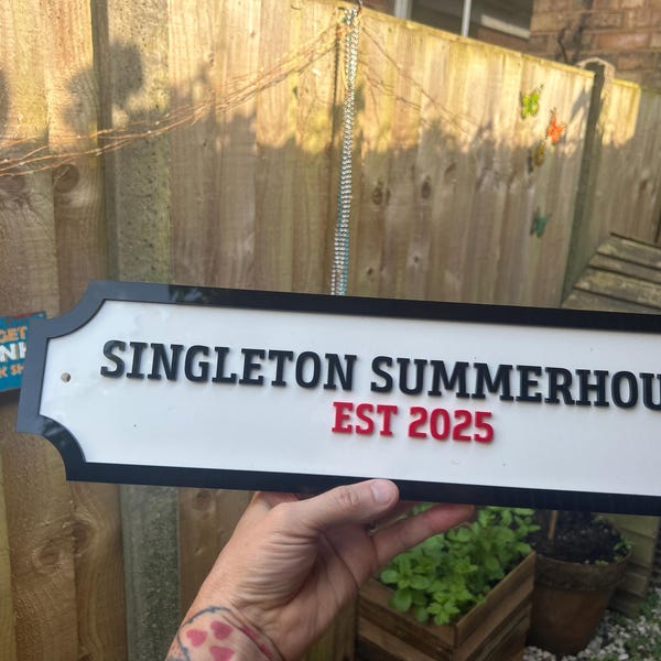 Personalised Street Sign 3D Acrylic Outdoor & Indoor Thick Custom Road ...