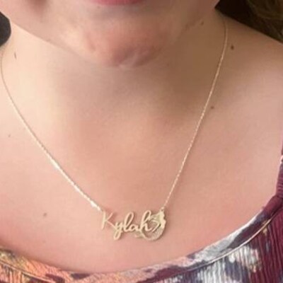 Dainty Gold Name Necklace, Personalized Name Necklace, Script Font ...