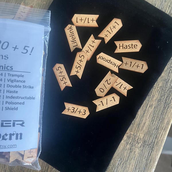 120+5 Mtg Counters MEGA Pack | Mdf Wood | Tokens for Magic the ...