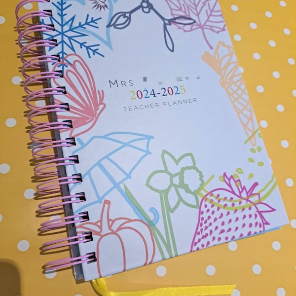 Personalised Teacher Planner / Lesson Planner - 6 Designs to Choose ...