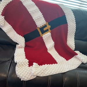 Santa Crochet Blanket Pattern Christmas Crochet DIY Farmhouse Home ...