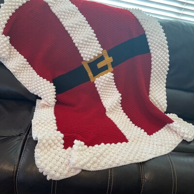 Santa Crochet Blanket Pattern Christmas Crochet DIY Farmhouse Home ...