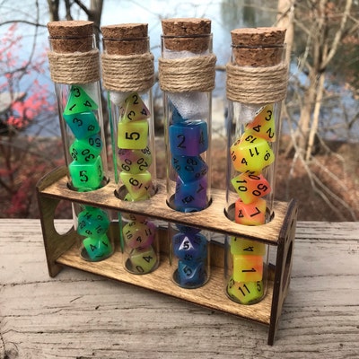 Dnd Dice Display Rack, Dice Potion Flask Display, D&D Polyhedral Dice ...