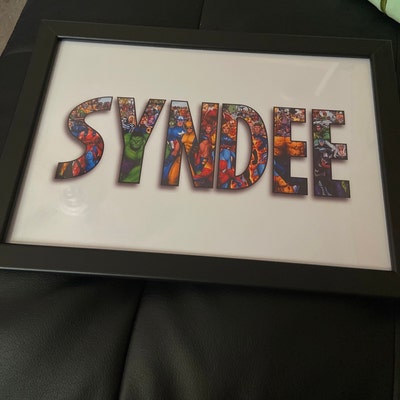 Personalised MARVEL NAME Word Art Custom Print Gift Keepsake - Etsy