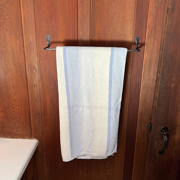 Hand Forged "thumbprint" Towel Bar Towel Holder Rack Made by Blacksmith ...