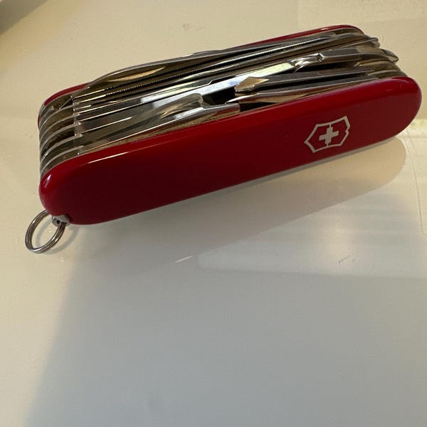 Custom Modified Deep Grain Effect Victorinox 91mm Plus Scales + Clip ...