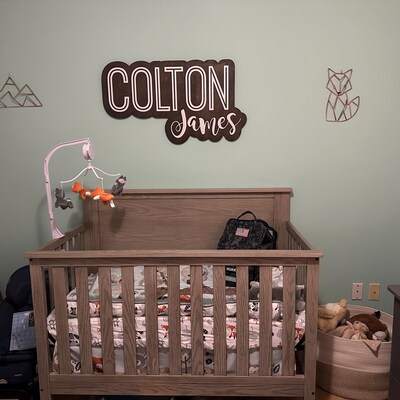 Large Wood Name Sign, Nursery Name Sign, Girl Name Sign, Above Crib ...