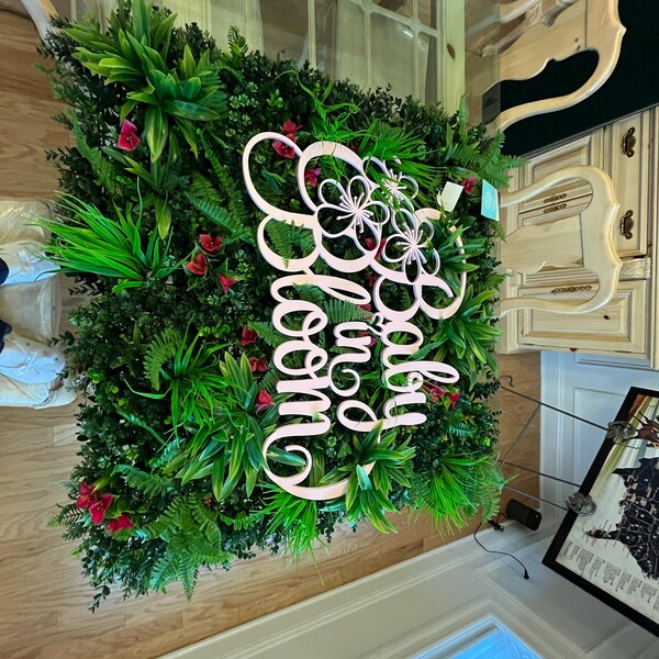 Baby in Bloom Sign for Baby Shower Backdrop Decoration, Large Cutout ...