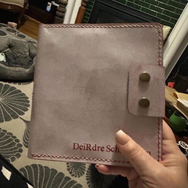 Personalized 4"x6" / 3" X 5" Top Spiral Notebook Cover, Leather Cover ...