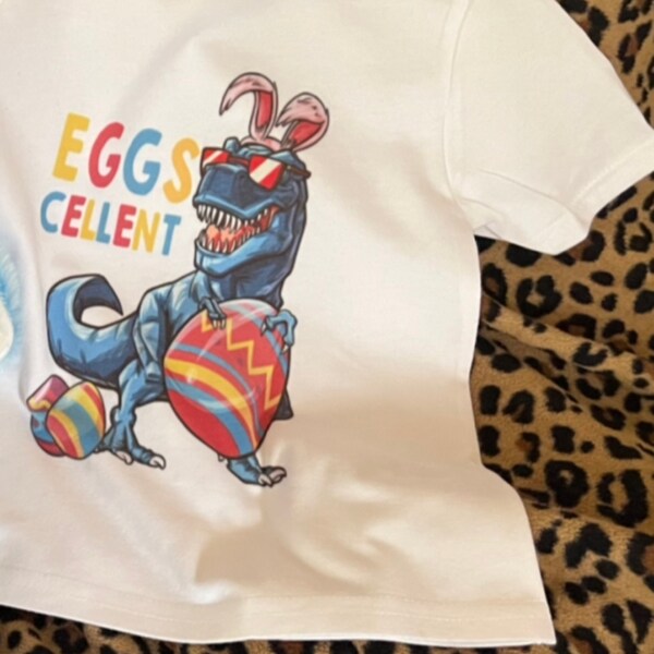 Dinosaur Eggs Cellent Easter Sublimation Design. Perfect for Boys Girls. Bunny Ears Easter Egg ...