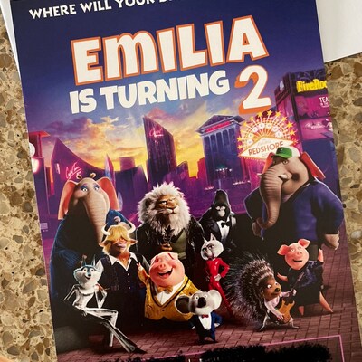 Sing Movie 2 Birthday Invitation Sing Movie 2 Invitation, Personalized ...