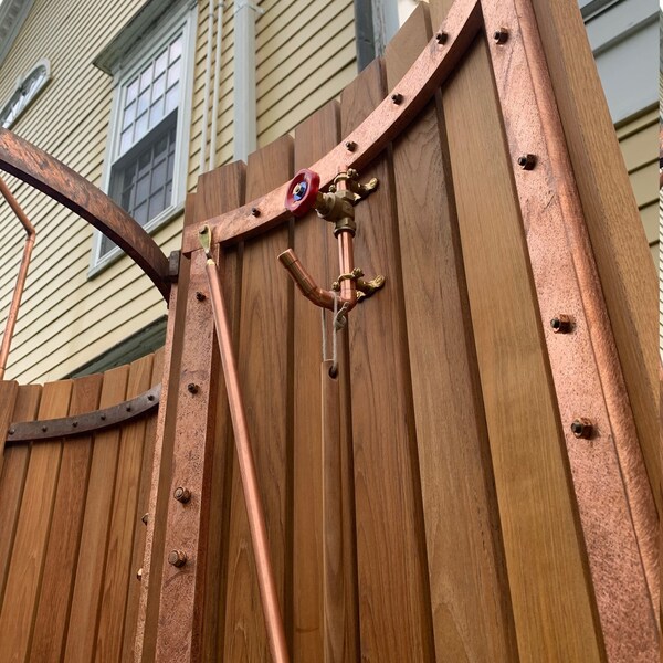 Copper Pipe Rail (with Cast Iron Brackets) - Etsy