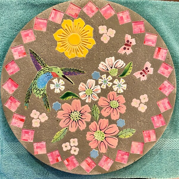 Handmade Ceramic Topiary Tree Mosaic Tiles, Decorative Tiles, Craft ...