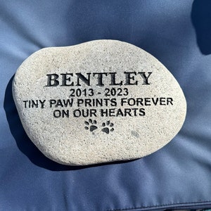 Family Tree Written in Stone Custom Carved River Rock Garden Decoration ...