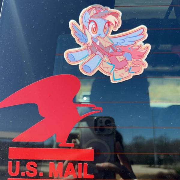 Mail Pony Vinyl Sticker - Etsy