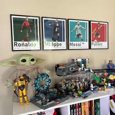 Printable Soccer Stars Poster Bundle, Messi Ronaldo Mbappe, Neymar Wall ...