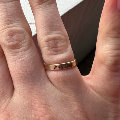 Script Name Ring Sterling Silver Personalized Rings - Etsy