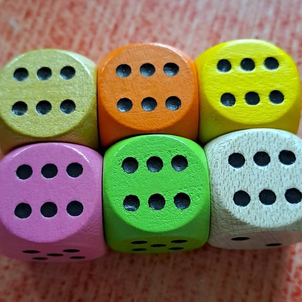 Wooden Standard Dice - Golden Dots (one Die) - Etsy
