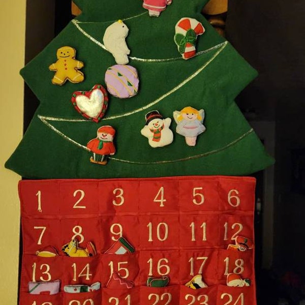 Christmas Tree Fabric Advent Calendar - Etsy