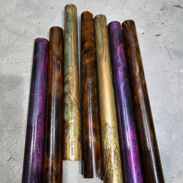 Cosmos Alumilite Resin Rods - Bespoke Kitless Pen Blanks Hair Stick ...