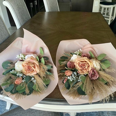 Rustic Boho Wedding Bouquetartificial Flowers Home Wedding - Etsy