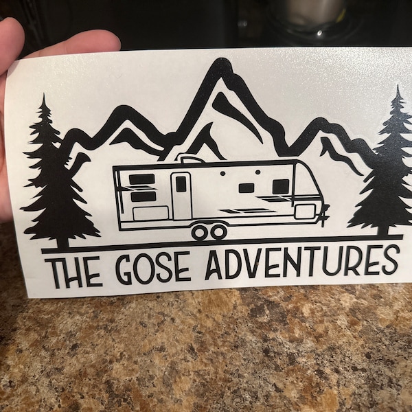 Personalized Trailer Decal, Personalized Camper Decal, Travel Trailer ...