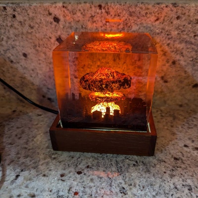 Explosion Bomb Resin Lamp, Atomic Bomb Diorama, Nuke Bomb Fallout 4 ...