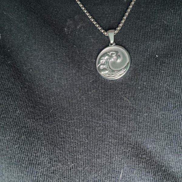 Silver Wave Pendant, Men's Jewellery, Silver Pendant Necklace, Men's ...