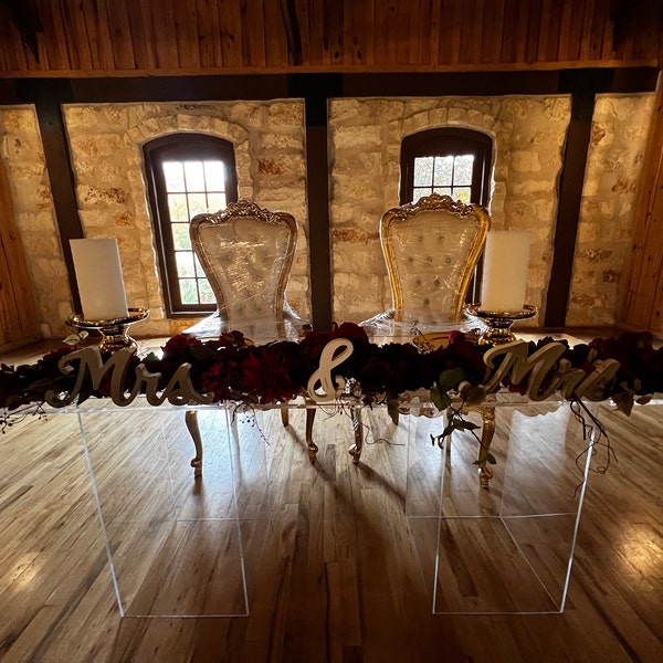 Acrylic Slab Top Table/ghost Table on 16" Sq Pillar Legs -great for ...