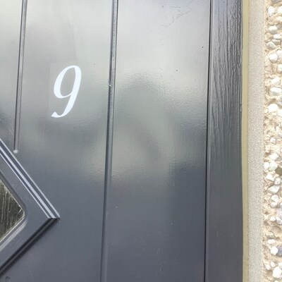 Door Number Decal, House Number Sticker, Wheelie Bin Number Sticker ...