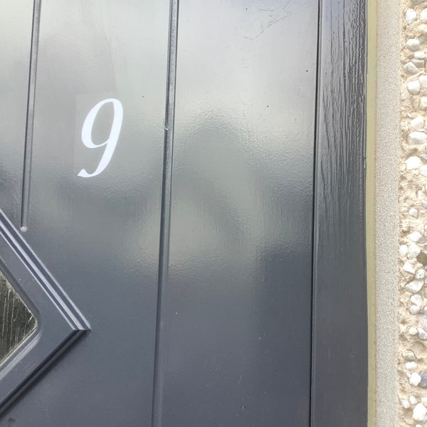 Door Number Decal, House Number Sticker, Wheelie Bin Number Sticker ...