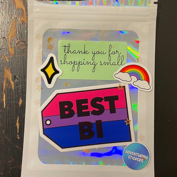 Best Bi Tag Vinyl Pride Sticker | Adventuringstickers | Stickers ...
