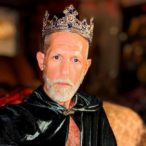 New Large Royal King Crowns for Men, Full Round Mens and Crowns Wedding ...